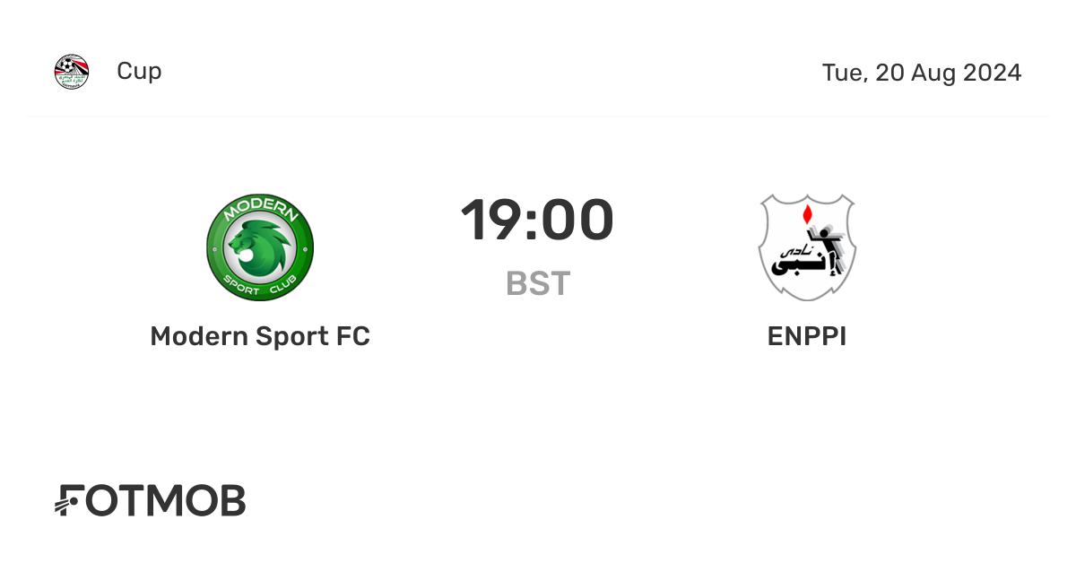 Modern Sport FC vs ENPPI - live score, predicted lineups and H2H stats