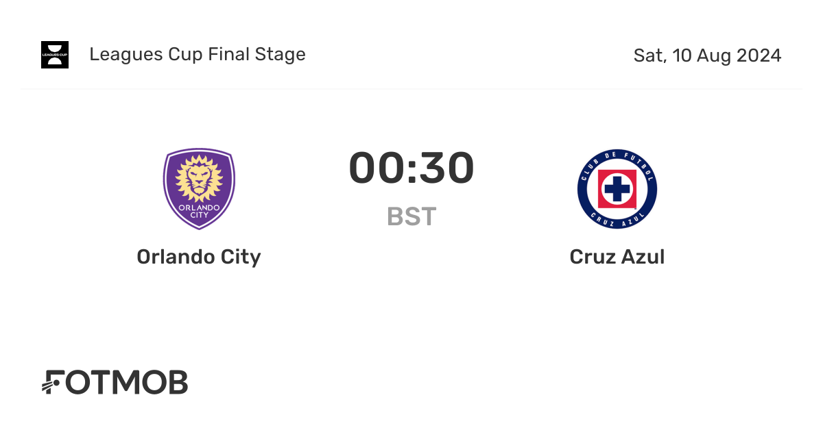 Orlando City vs Cruz Azul - live score, predicted lineups and H2H stats