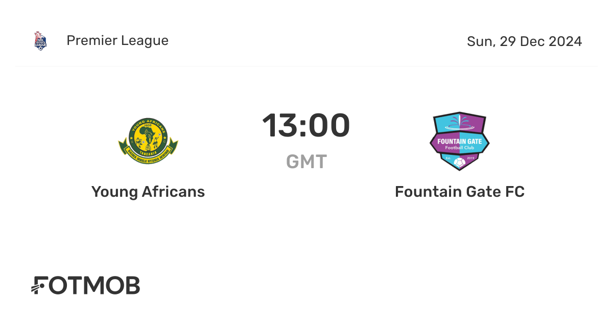 Young Africans vs Fountain Gate FC - live score, predicted lineups and ...