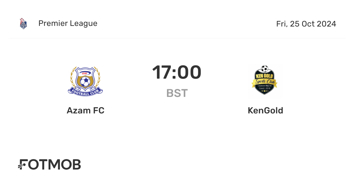 Azam FC vs KenGold - live score, predicted lineups and H2H stats