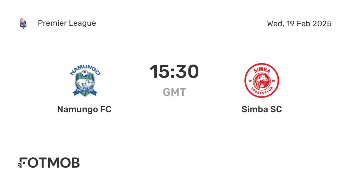 Namungo FC vs Simba SC - live score, predicted lineups and H2H stats