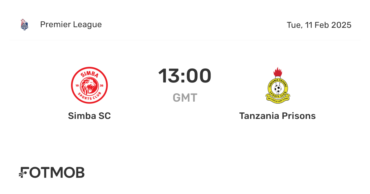 Simba SC vs Tanzania Prisons - live score, predicted lineups and H2H stats