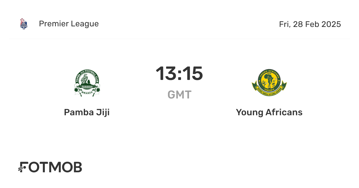 Pamba SC vs Young Africans - live score, predicted lineups and H2H stats