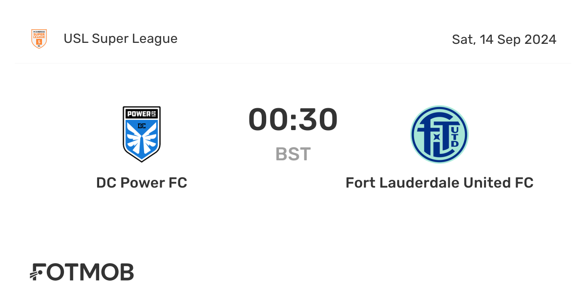 DC Power FC vs Fort Lauderdale United FC - marcador en vivo ...