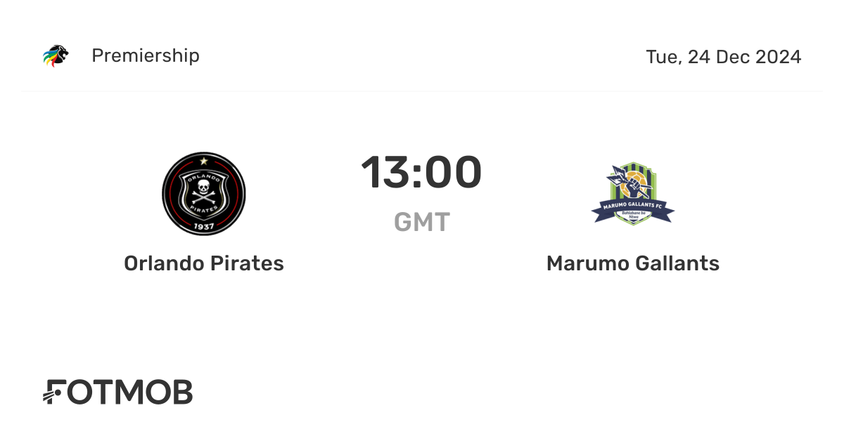 Orlando Pirates vs Marumo Gallants - marcador en vivo, alineaciones ...