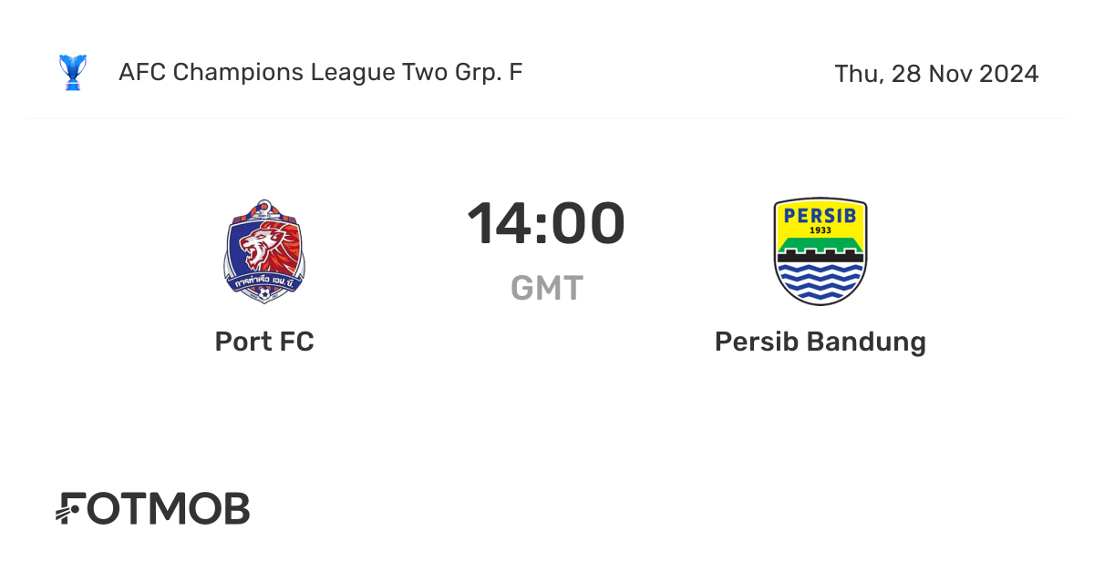 Port FC vs Persib Bandung - skor langsung, susunan pemain prediksi, dan ...