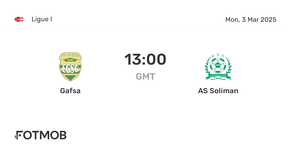 Gafsa vs AS Slimane - live score, predicted lineups and H2H stats