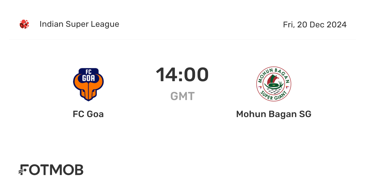 FC Goa vs Mohun Bagan SG - live score, predicted lineups and H2H stats