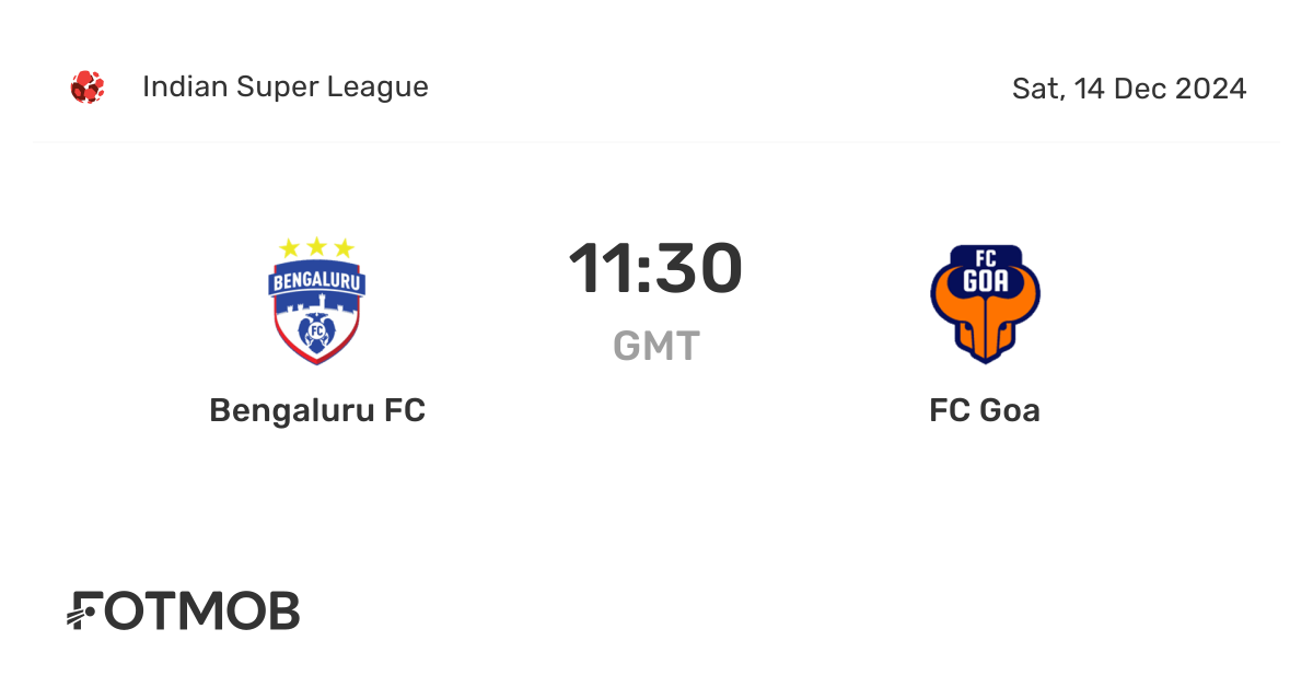 Bengaluru FC vs FC Goa - live score, predicted lineups and H2H stats
