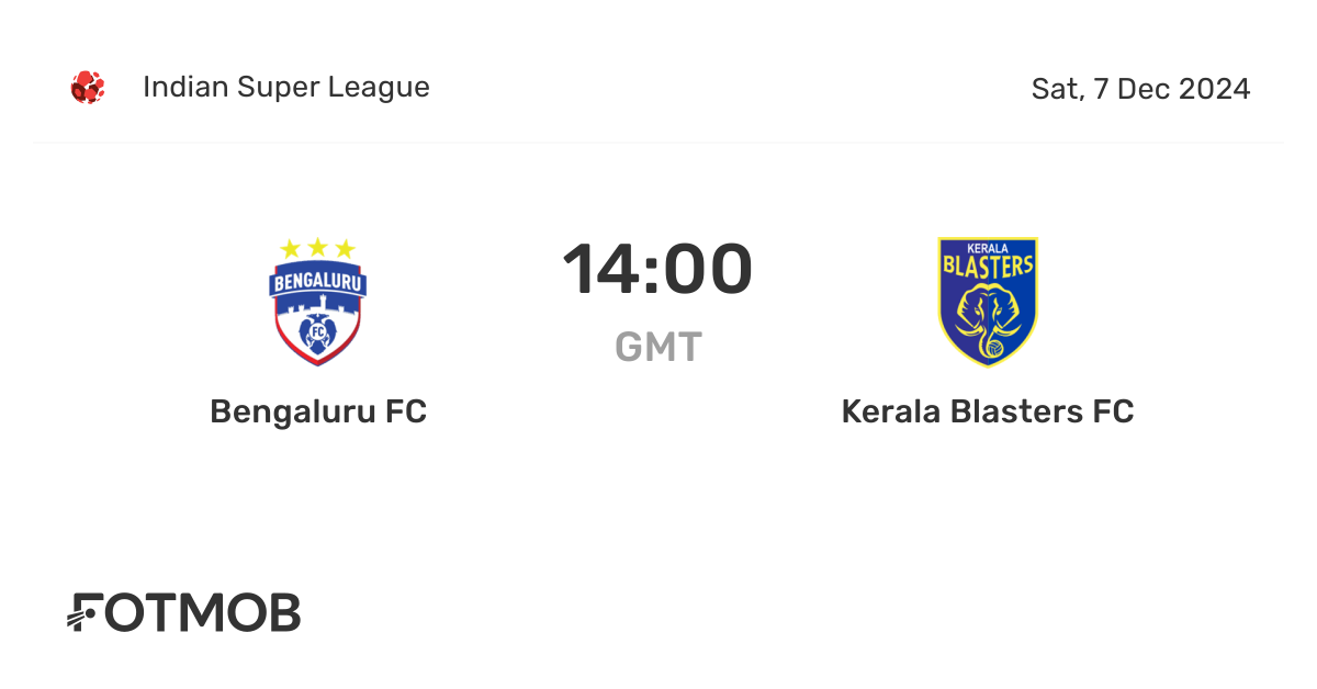 Bengaluru FC vs Kerala Blasters FC - live score, predicted lineups and H2H stats