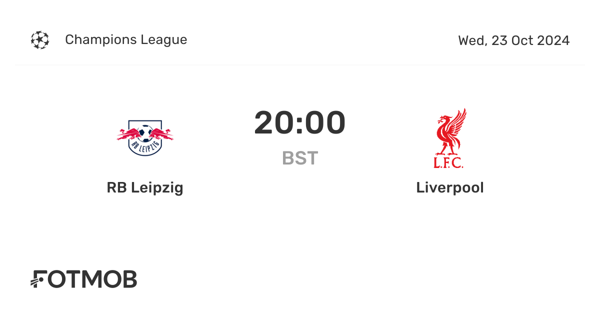 RB Leipzig vs Liverpool - live score, predicted lineups and H2H stats