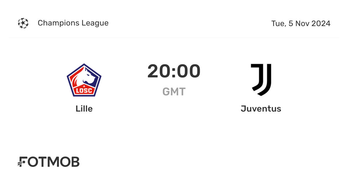 Lille vs Juventus - live score, predicted lineups and H2H stats