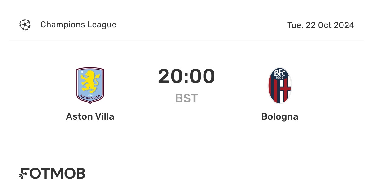 Aston Villa vs Bologna - live score, predicted lineups and H2H stats