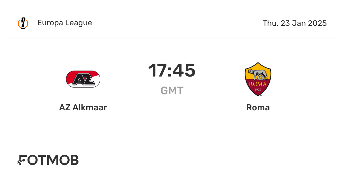 AZ Alkmaar vs Roma - live score, predicted lineups and H2H stats