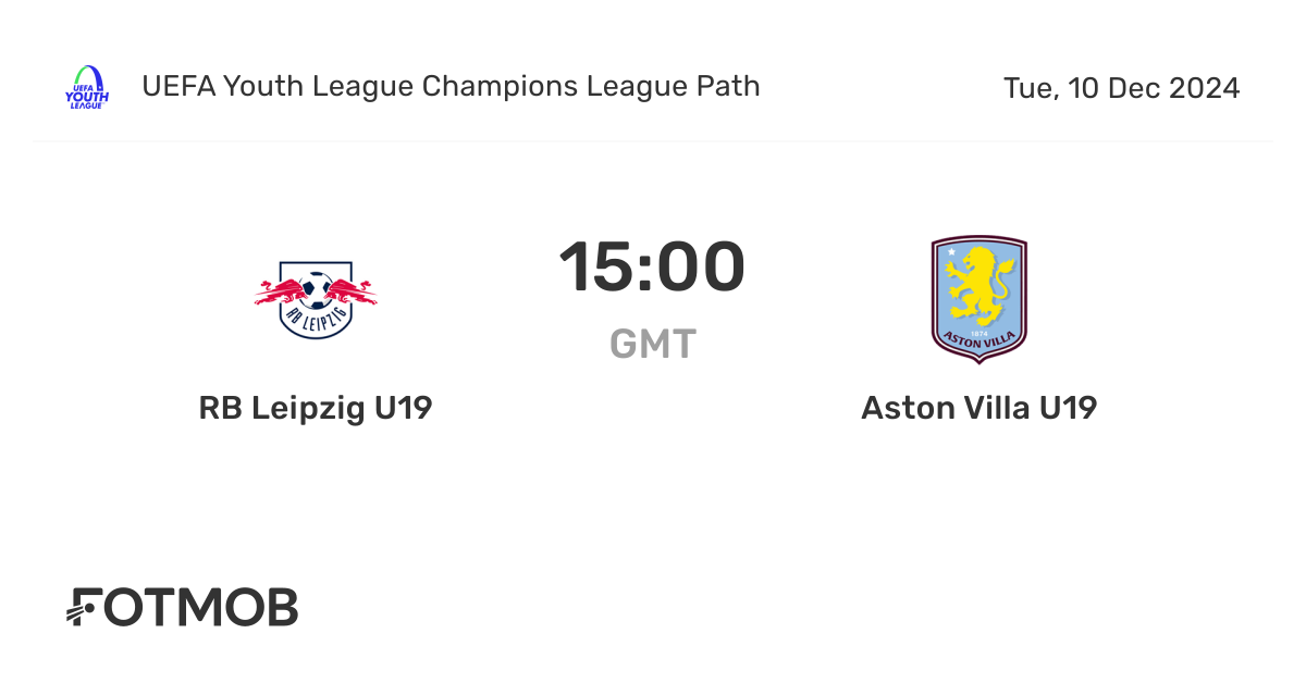 RB Leipzig U19 vs Aston Villa U19 - live score, predicted lineups and ...