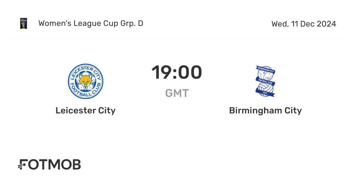Leicester City vs Birmingham City - live score, predicted lineups and ...