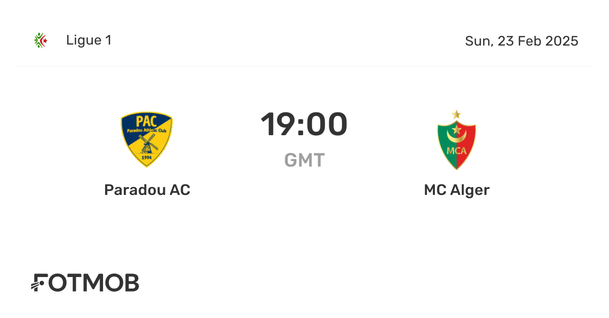 Paradou AC vs MC Alger - live score, predicted lineups and H2H stats