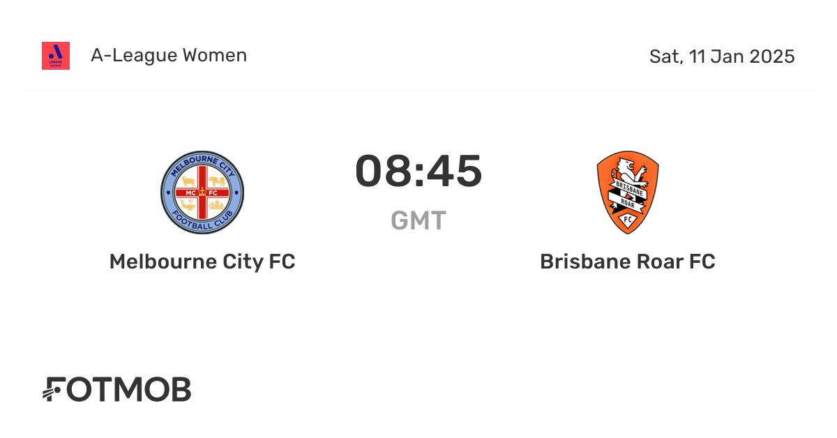 Melbourne City FC vs Brisbane Roar FC - live score, predicted lineups and H2H stats