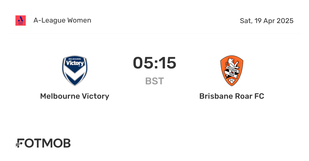 Melbourne Victory vs Brisbane Roar FC - live score, predicted lineups and H2H stats