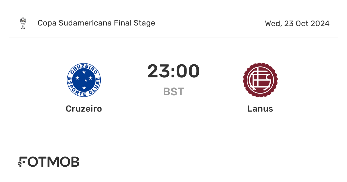 Cruzeiro vs Lanus - marcador en vivo, alineaciones previstas y ...