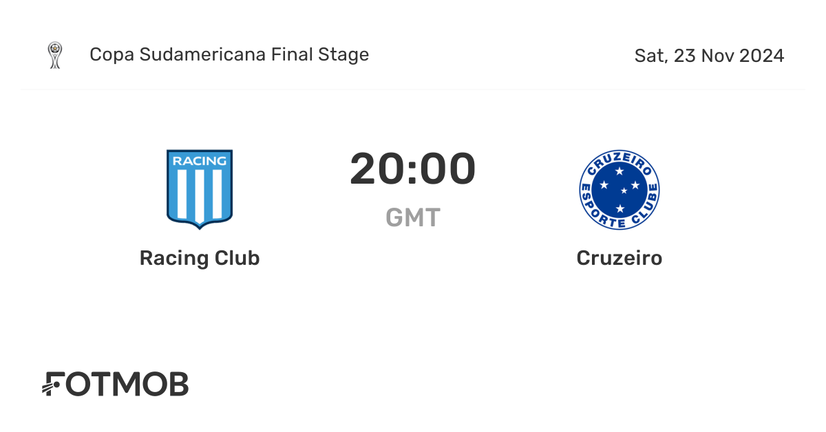 Racing Club vs Cruzeiro - live score, predicted lineups and H2H stats