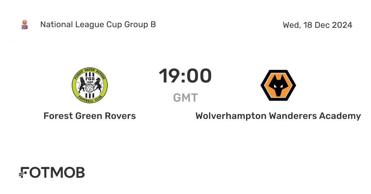 Forest Green Rovers vs Wolverhampton Wanderers Academy - live score ...