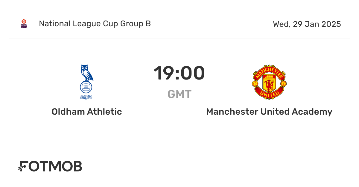 Oldham Athletic vs Manchester United Academy - live score, predicted ...