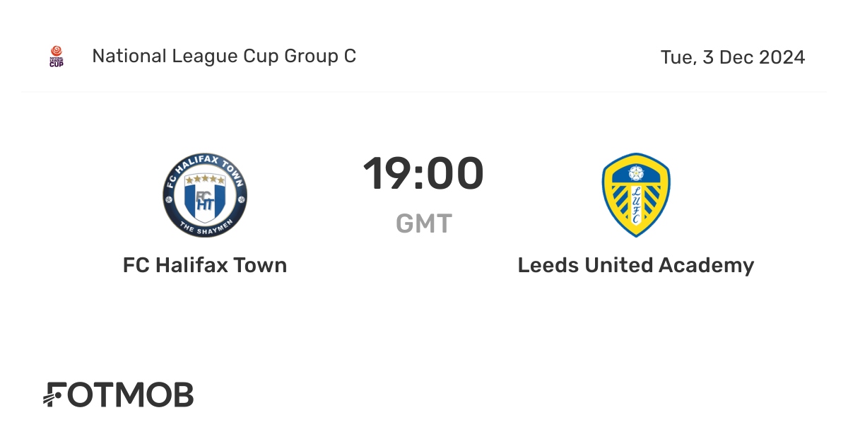 FC Halifax Town vs Leeds United Academy - live score, predicted lineups ...
