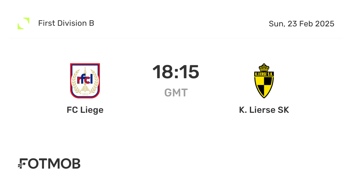 FC Liege vs K. Lierse SK - live score, predicted lineups and H2H stats