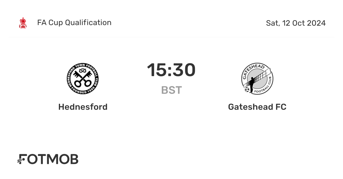 Hednesford vs Gateshead FC - live score, predicted lineups and H2H stats