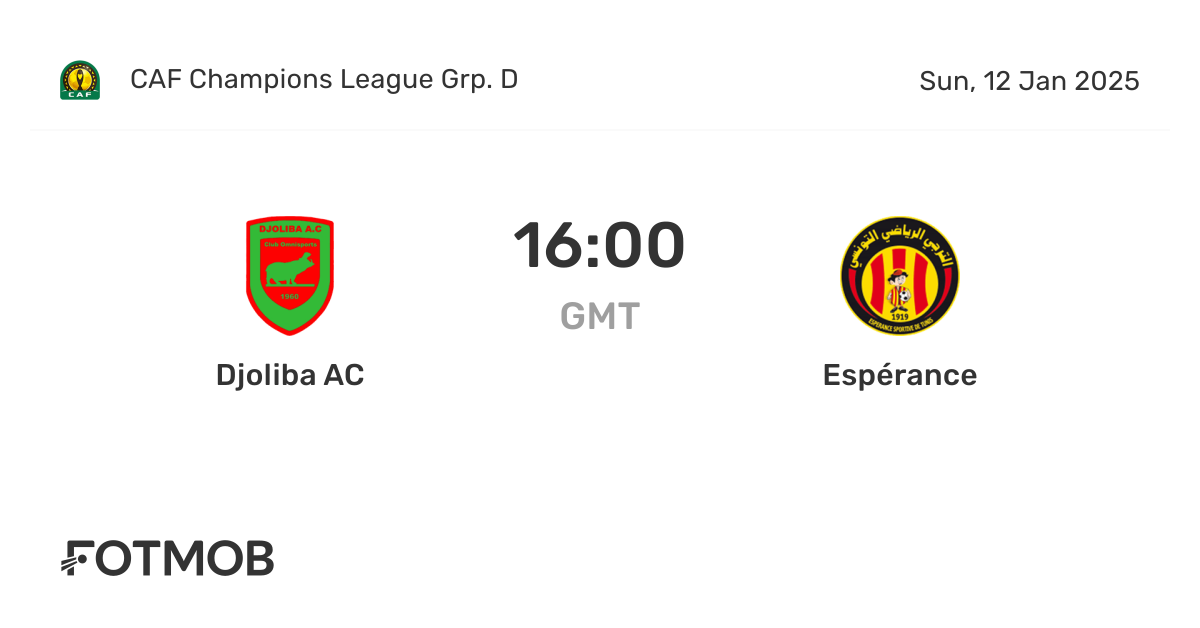 Djoliba AC vs Espérance - live score, predicted lineups and H2H stats