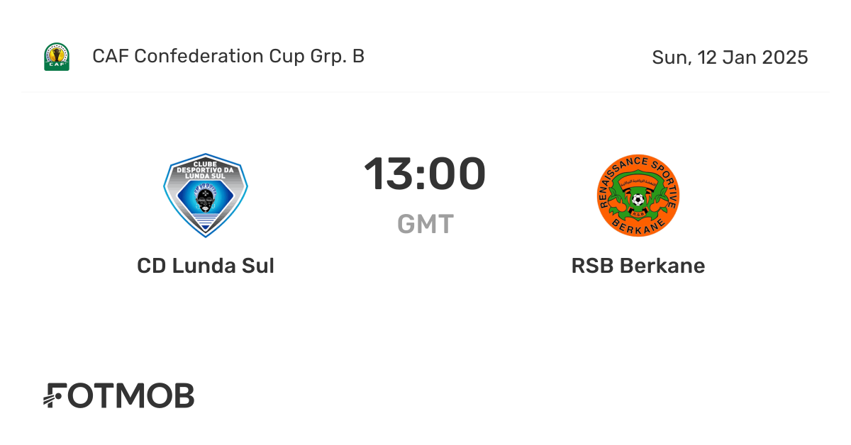 CD Lunda Sul vs RSB Berkane - live score, predicted lineups and H2H stats