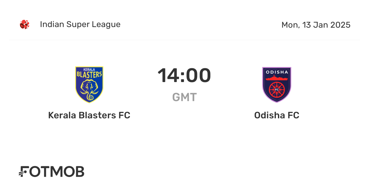Kerala Blasters FC vs Odisha FC - live score, predicted lineups and H2H stats
