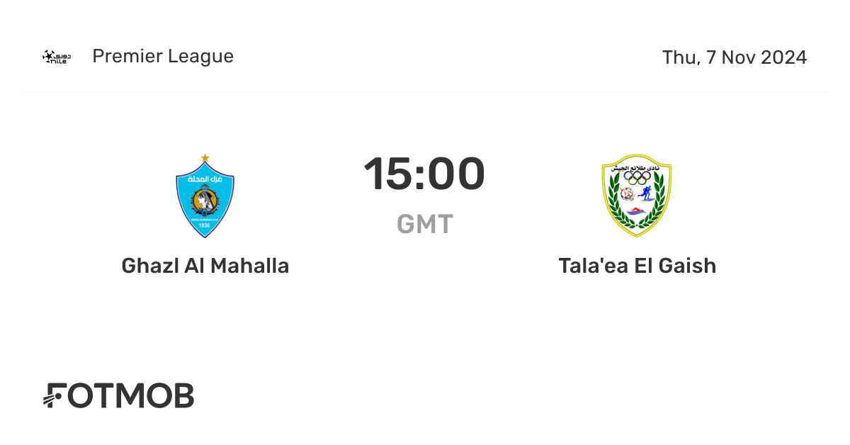 Ghazl Al Mahalla vs Tala'ea El Gaish - marcador en vivo, alineaciones ...
