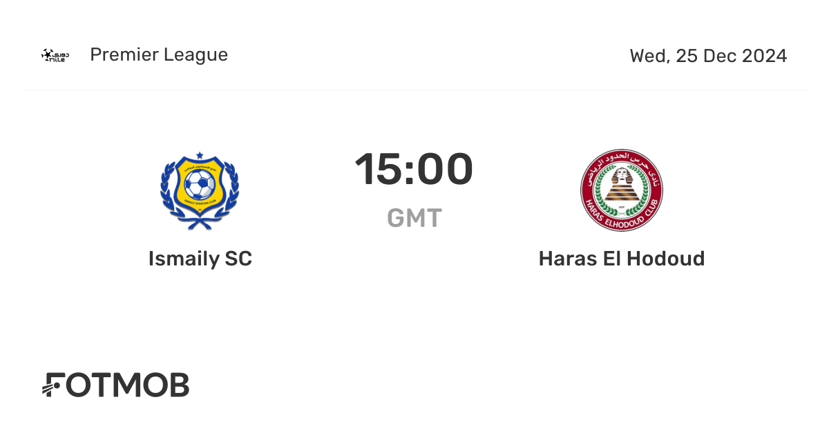 Ismaily SC vs Haras El Hodoud - marcador en vivo, alineaciones previstas y estadísticas H2H