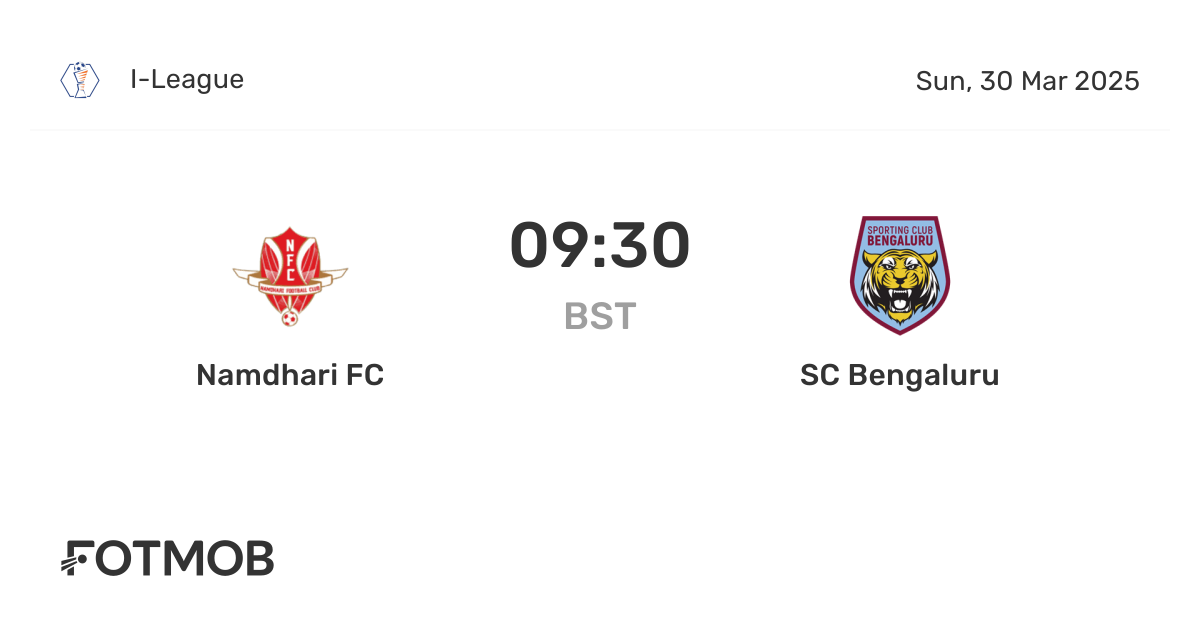 Namdhari FC vs SC Bengaluru - live score, predicted lineups and H2H stats