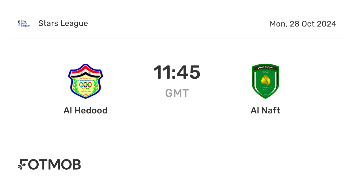 Al Hedood vs Al Naft - marcador en vivo, alineaciones previstas y ...
