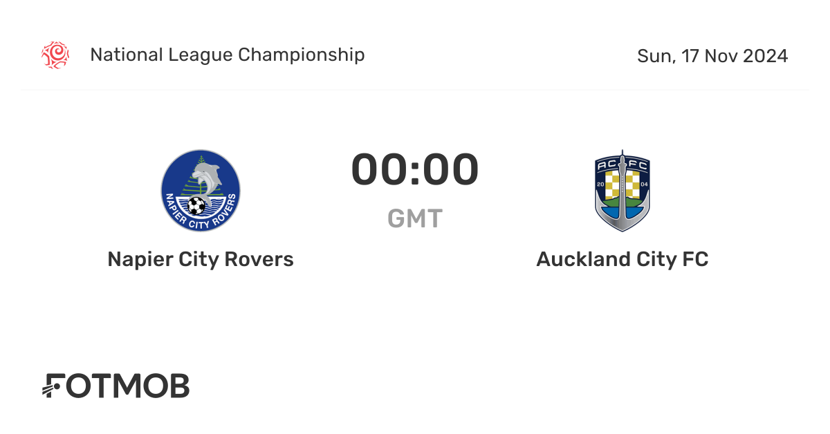 Napier City Rovers vs Auckland City FC - live score, predicted lineups ...