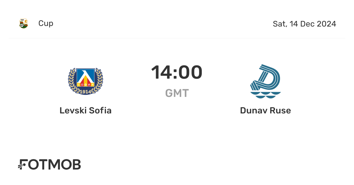 Levski Sofia vs Dunav Ruse - live score, predicted lineups and H2H stats