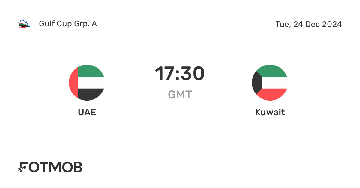 UAE vs Kuwait - live score, predicted lineups and H2H stats