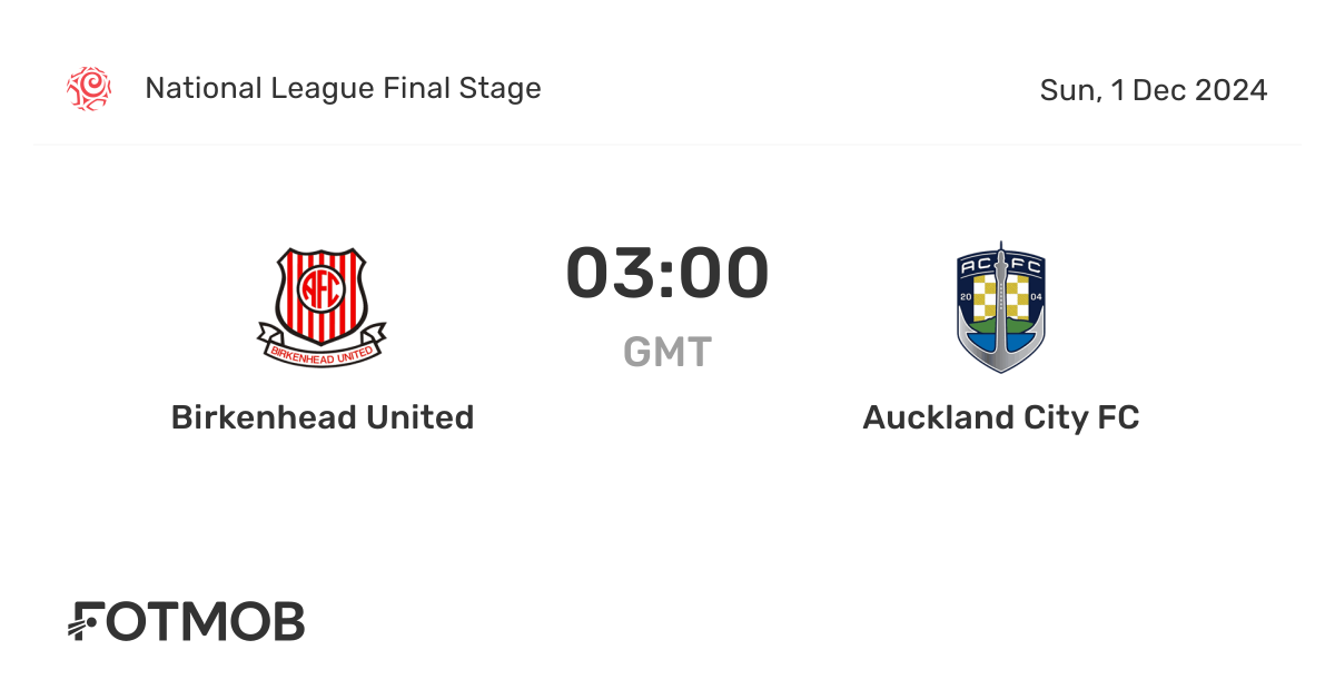 Birkenhead United vs Auckland City FC - live score, predicted lineups ...