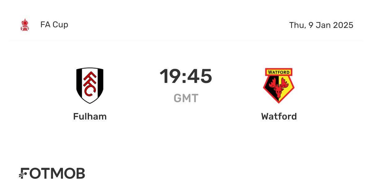 Fulham vs Watford - live score, predicted lineups and H2H stats