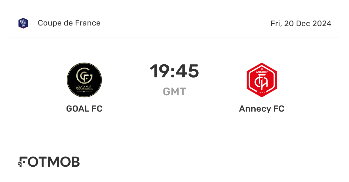 GOAL FC vs Annecy FC - marcador en vivo, alineaciones previstas y ...