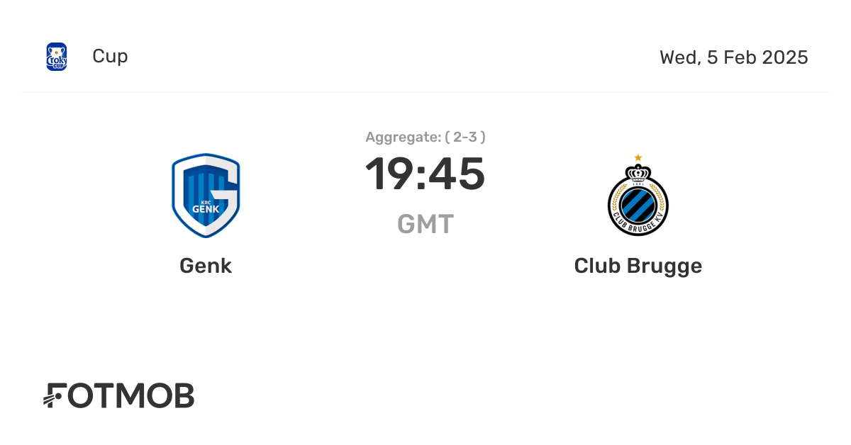 Genk contre Club Brugge - score en direct, compositions probables et ...