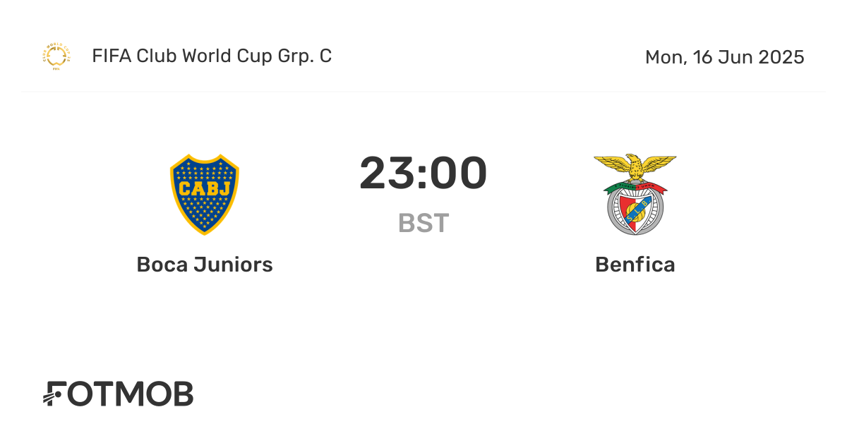 Boca Juniors vs Benfica - live score, predicted lineups and H2H stats