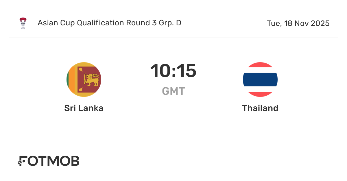 Sri Lanka vs Thailand - live score, predicted lineups and H2H stats