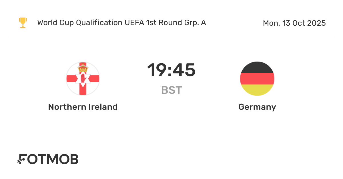 Northern Ireland vs Germany - live score, predicted lineups and H2H stats