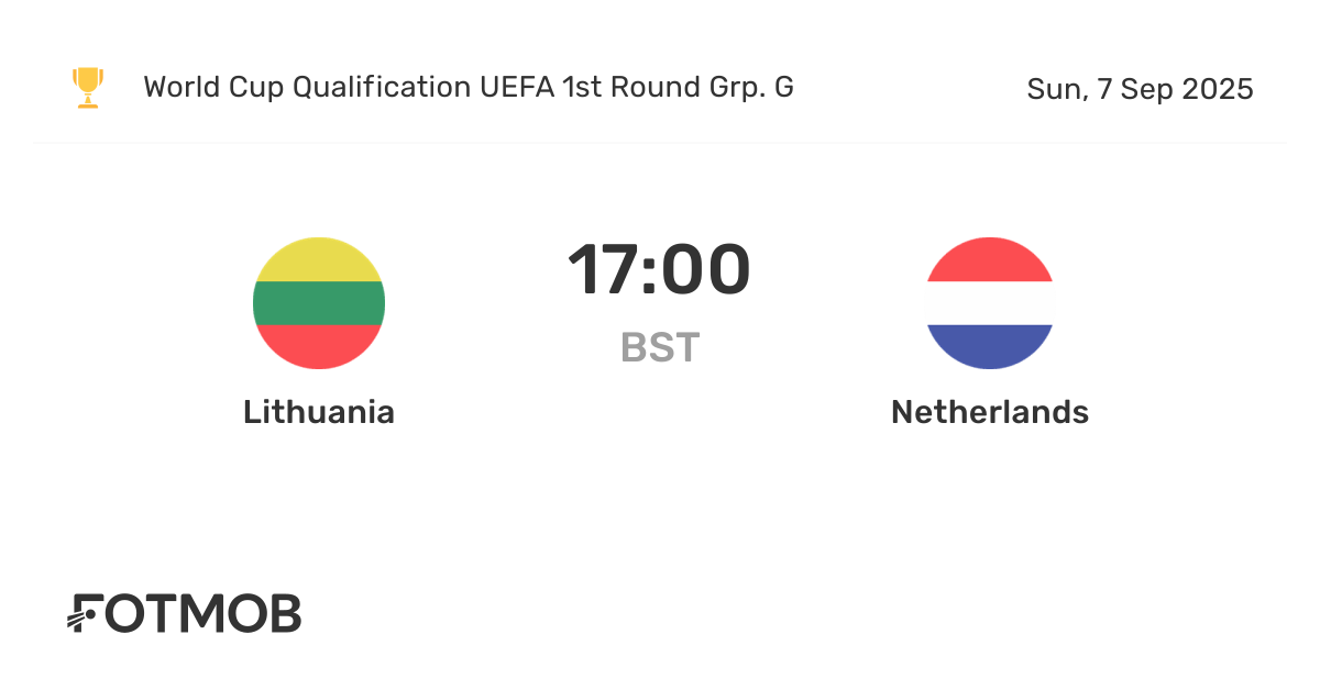 Lithuania vs Netherlands - live score, predicted lineups and H2H stats
