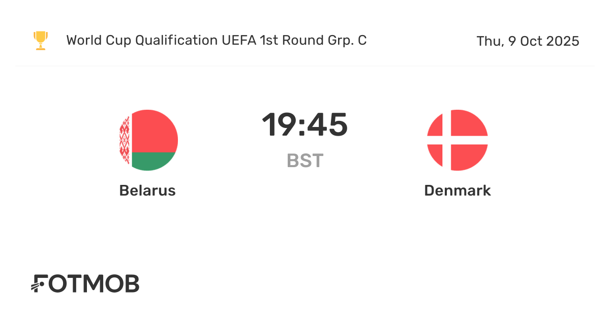 Belarus vs Denmark - live score, predicted lineups and H2H stats