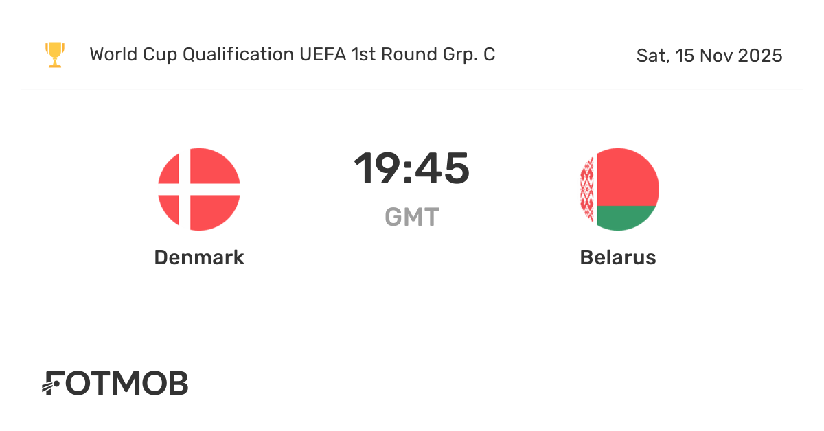 Denmark vs Belarus - live score, predicted lineups and H2H stats
